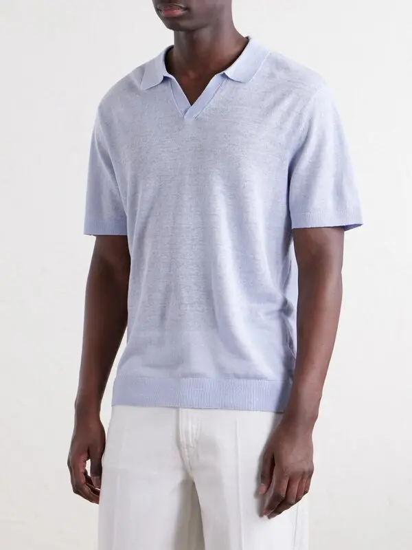 Onia Johnny Linen Polo Shirt