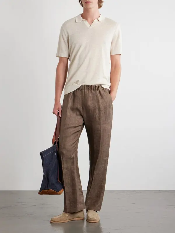 Onia Johnny Linen Polo Shirt