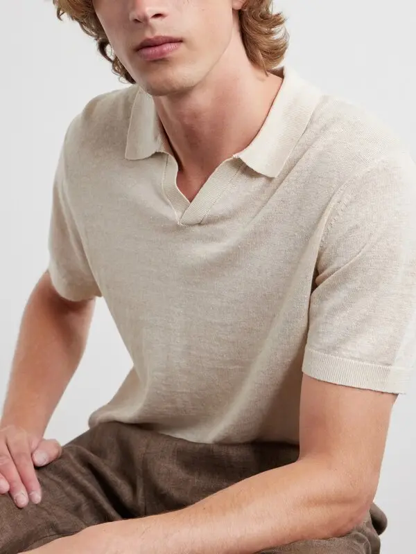 Onia Johnny Linen Polo Shirt