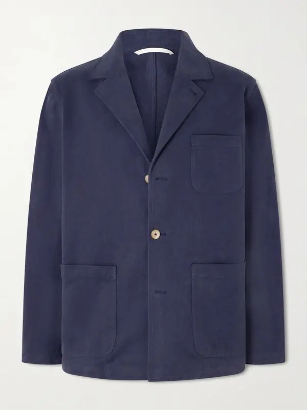 De Bonne Facture Traveler Cotton-twill Suit Jacket