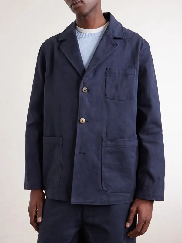 De Bonne Facture Traveler Cotton-twill Suit Jacket