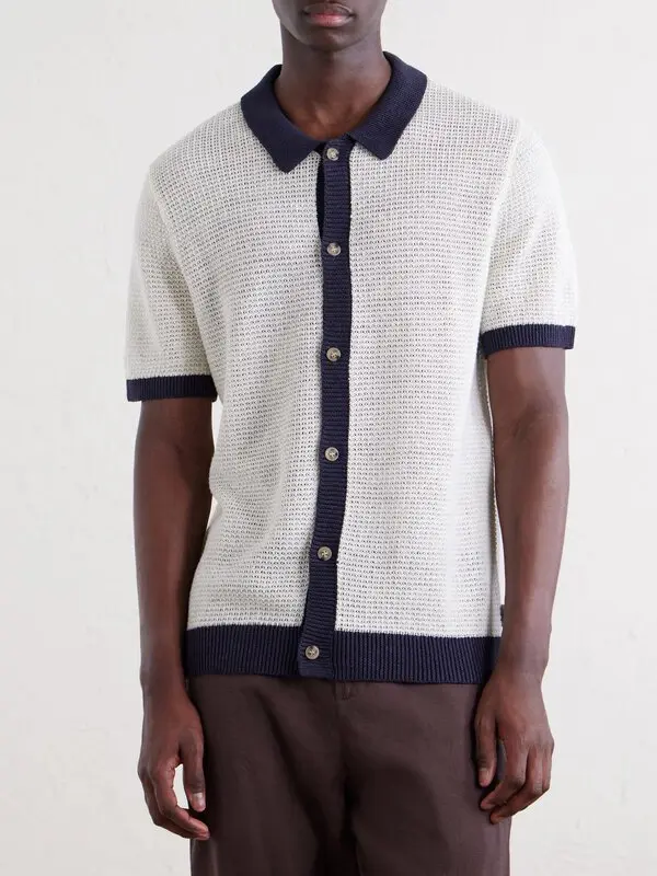 Onia Crocheted Linen Shirt