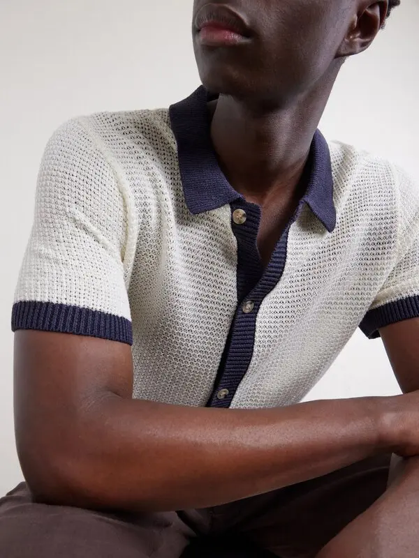 Onia Crocheted Linen Shirt