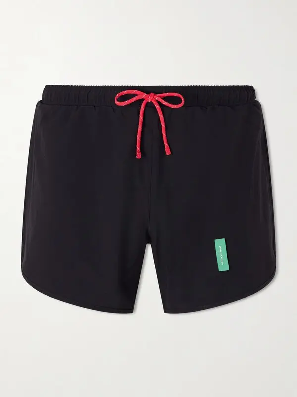 DISTRICT VISION Straight-leg Logo-print 5" Stretch-jersey Running Shorts - Black