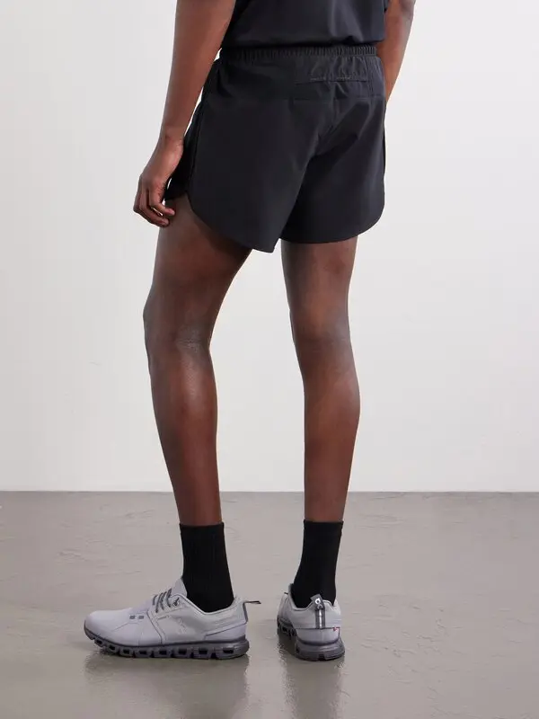 DISTRICT VISION Straight-leg Logo-print 5" Stretch-jersey Running Shorts - Black