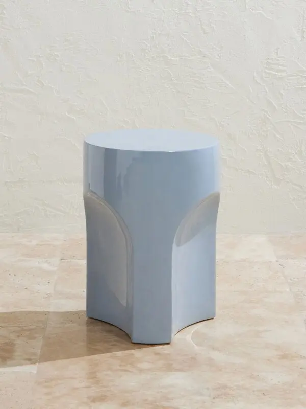 THE CONRAN SHOP Doric Ceramic Side Table - Blue