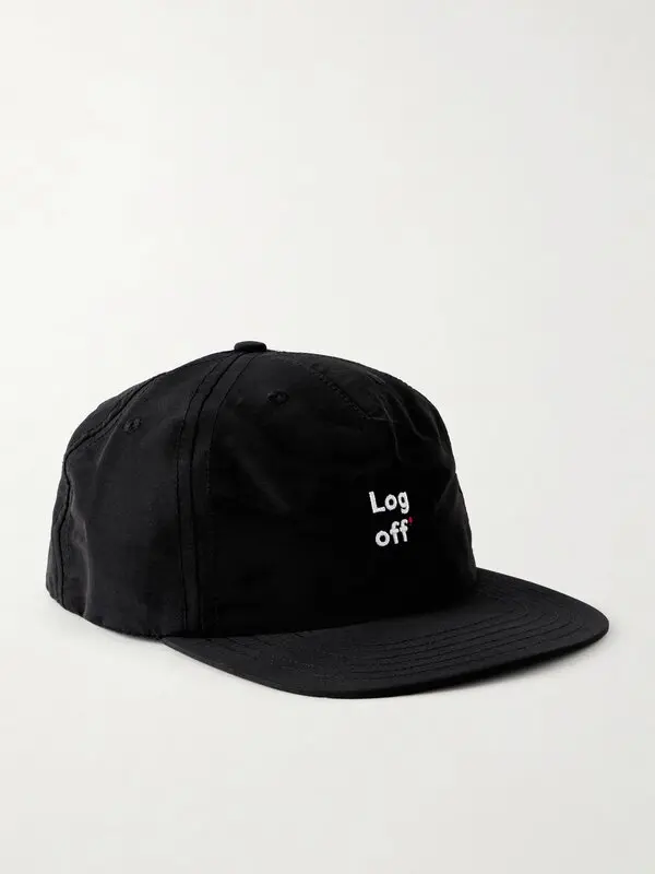 DISTRICT VISION Embroidered Nylon-taslan Baseball Cap - Black
