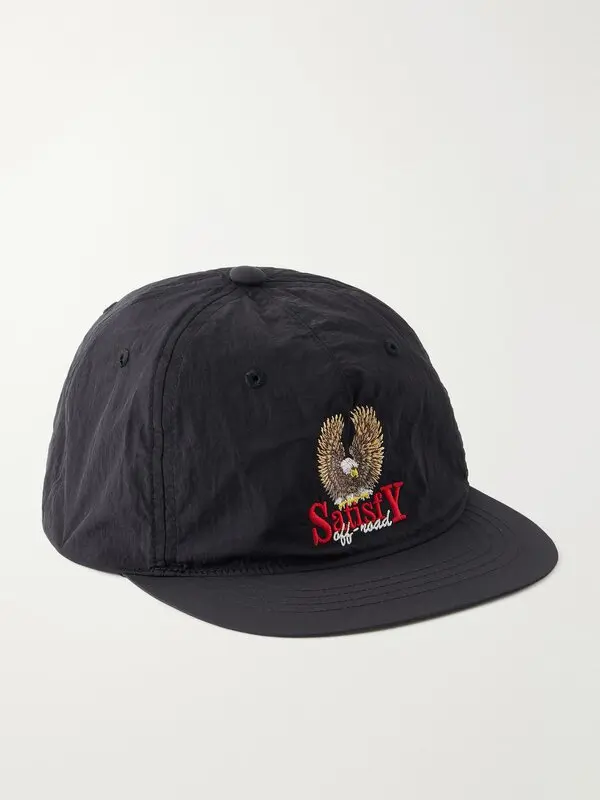 Satisfy Flitesilk Logo-embroidered Panelled Shell Cap - Black