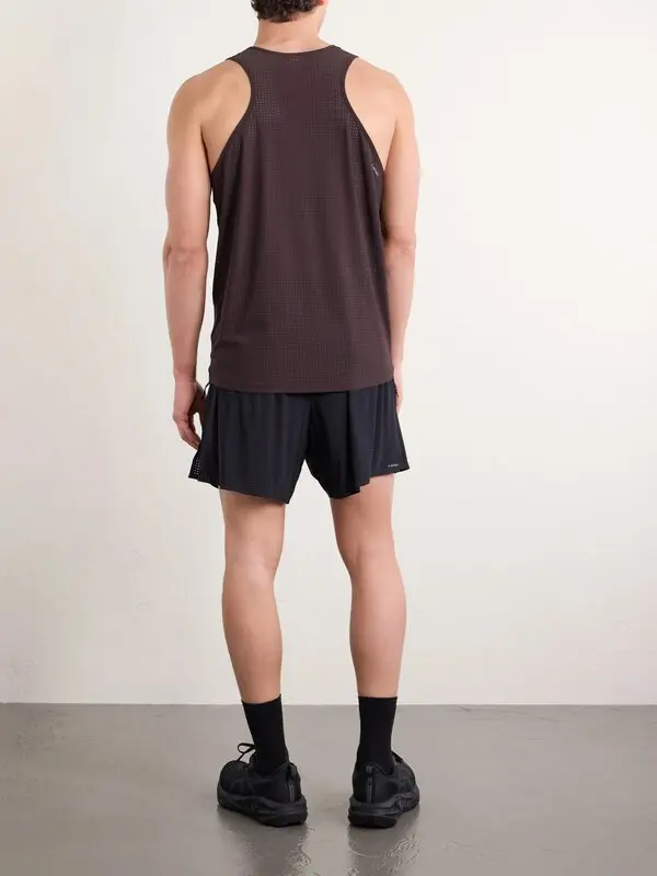 Satisfy Embellished Logo-appliquéd Space-o™ Mesh Tank Top