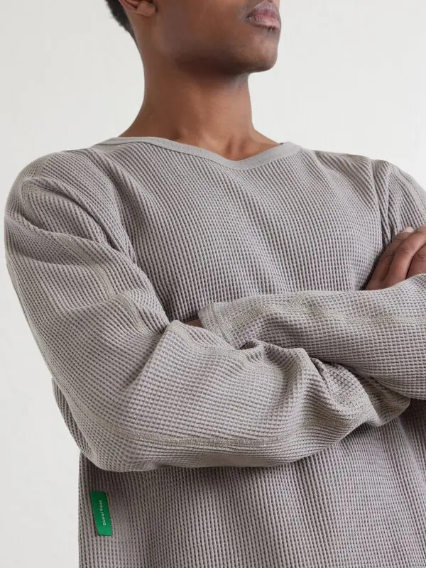 DISTRICT VISION Waffle-knit Cotton T-shirt