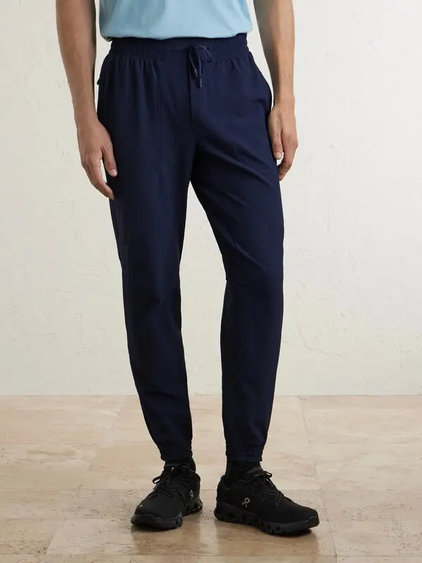 Lululemon Licence To Train Tapered Stretch Recycled Waffle-knit Joggers - Blue