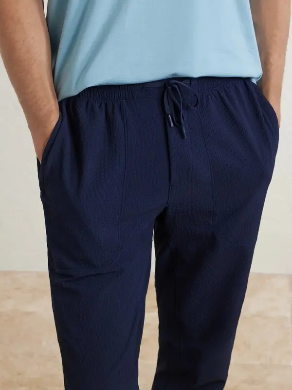 Lululemon Licence To Train Tapered Stretch Recycled Waffle-knit Joggers - Blue