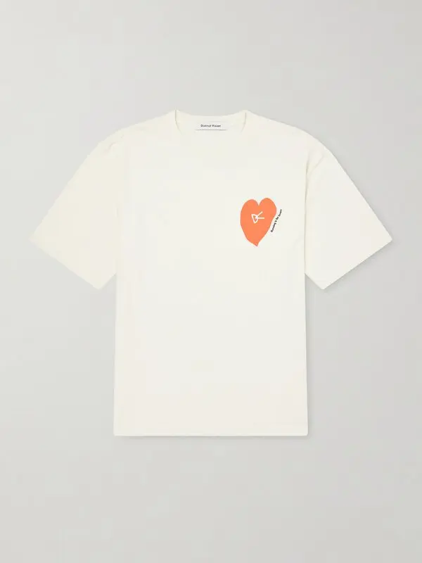 DISTRICT VISION California Printed Cotton-jersey T-shirt - White
