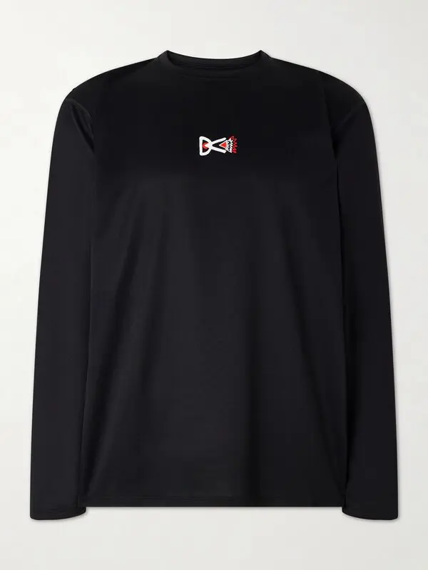 DISTRICT VISION Logo-printed Mesh T-shirt