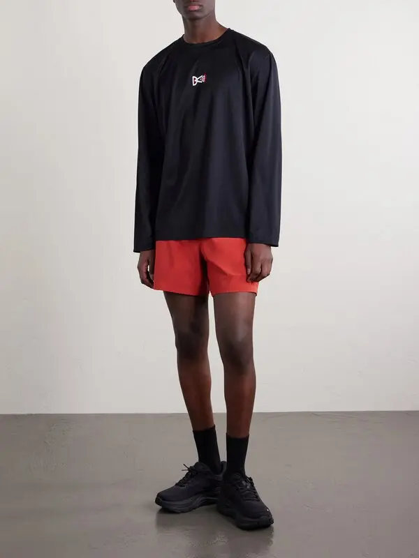 DISTRICT VISION Logo-printed Mesh T-shirt