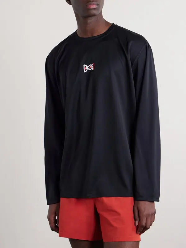 DISTRICT VISION Logo-printed Mesh T-shirt