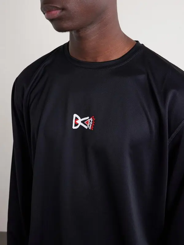 DISTRICT VISION Logo-printed Mesh T-shirt