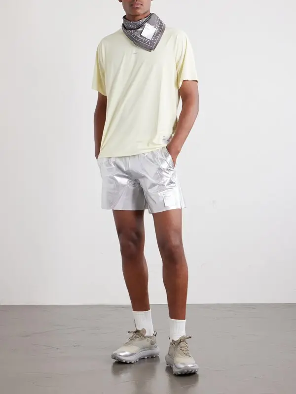 Satisfy Straight-leg 5" Logo-appliqu&eacute;d Printed Peaceshell&trade; Shorts