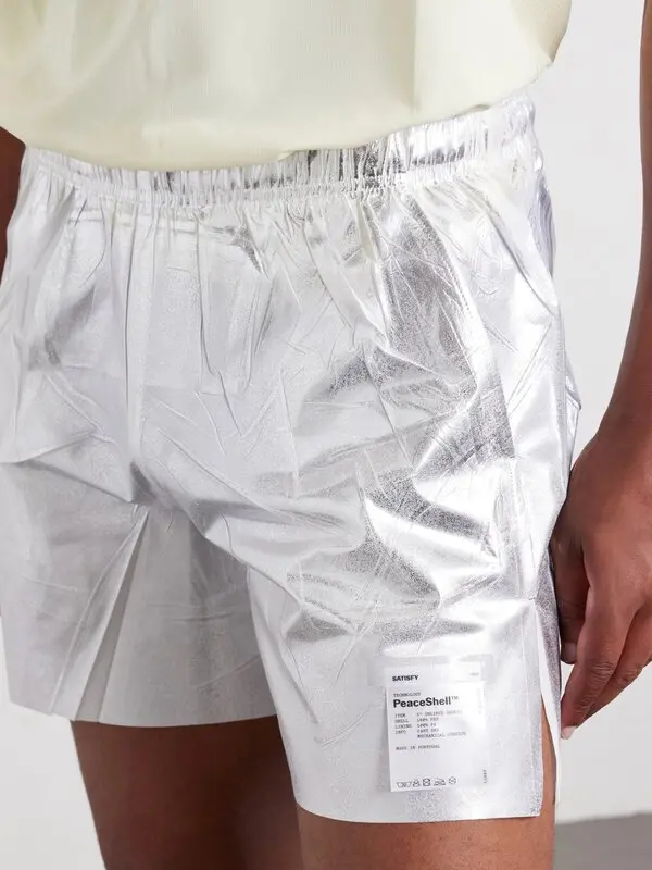 Satisfy Straight-leg 5" Logo-appliqu&eacute;d Printed Peaceshell&trade; Shorts