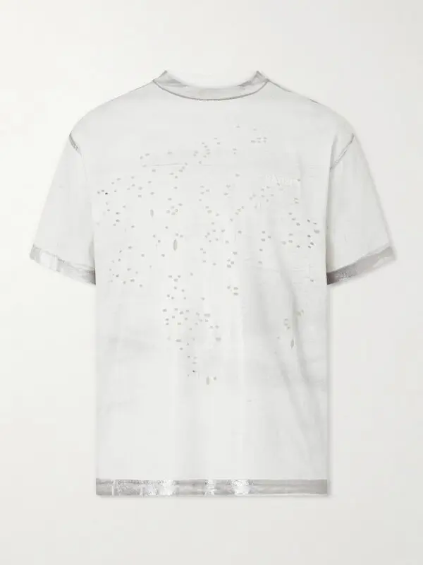 Satisfy Logo-print Distressed Mothtech™ Cotton-jersey T-shirt