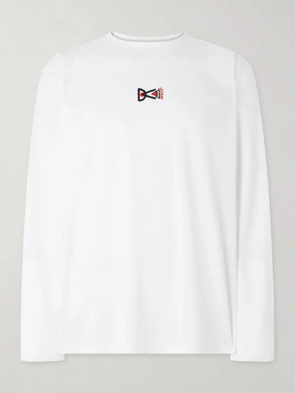 DISTRICT VISION Logo-printed Mesh T-shirt - White