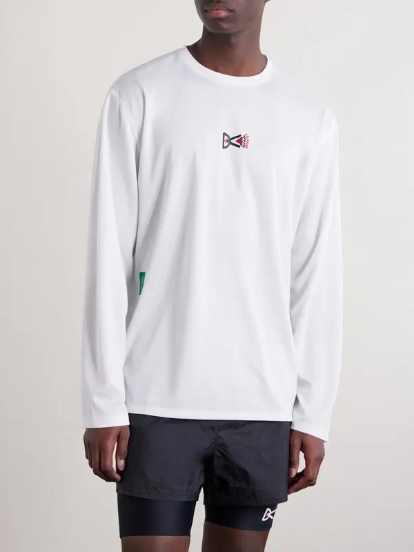 DISTRICT VISION Logo-printed Mesh T-shirt
