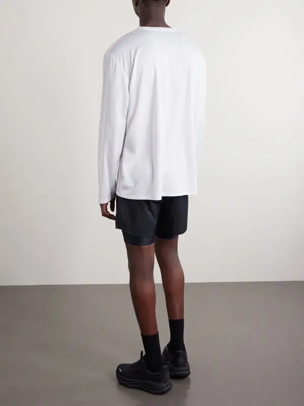 DISTRICT VISION Logo-printed Mesh T-shirt