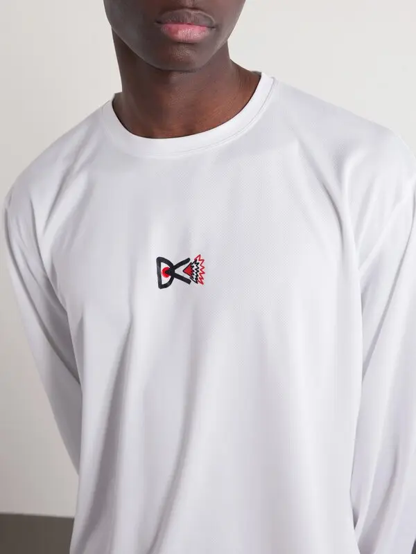 DISTRICT VISION Logo-printed Mesh T-shirt