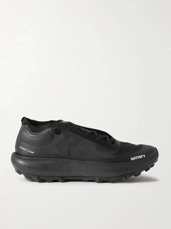 Satisfy Therocker™ Rubber-trimmed Rippy™ 66 Trail Running Sneakers - Black