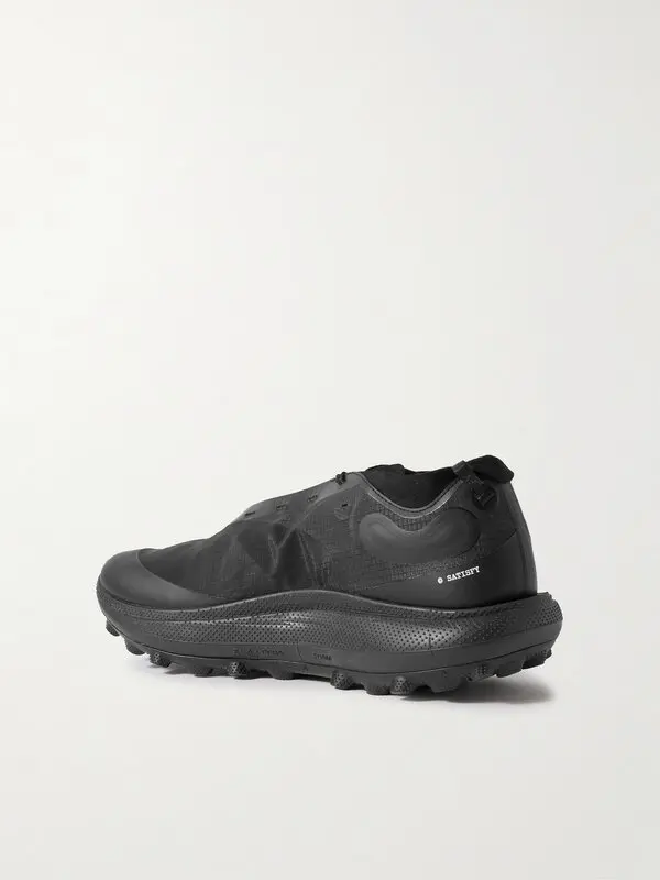 Satisfy Therocker™ Rubber-trimmed Rippy™ 66 Trail Running Sneakers - Black