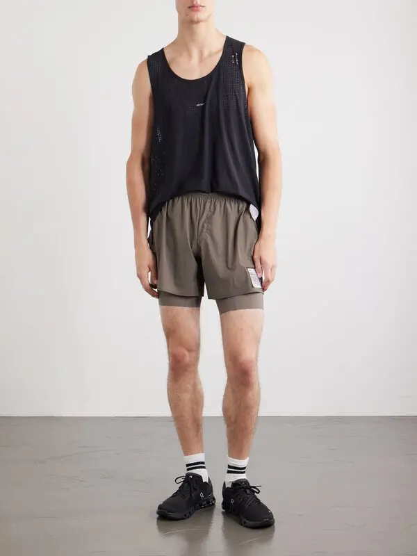 Satisfy Rippy&trade; Layered 5" Cordura&reg; And Justice&trade; Running Shorts - Brown