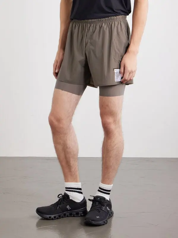 Satisfy Rippy&trade; Layered 5" Cordura&reg; And Justice&trade; Running Shorts - Brown