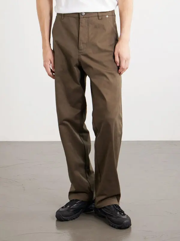 Moncler Straight-leg Cotton-blend Gabardine Trousers