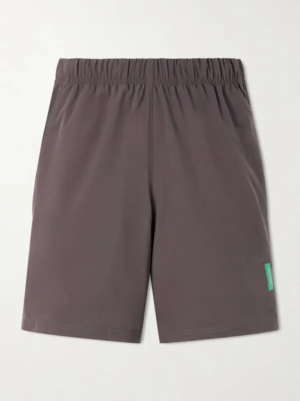 DISTRICT VISION Straight-leg Logo-appliqu&eacute;d 9" Stretch-jersey Running Shorts - Brown