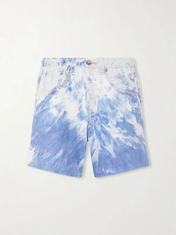 Satisfy Straight-leg 5" Logo-appliqu&eacute;d Printed Peaceshell&trade; Shorts - Blue