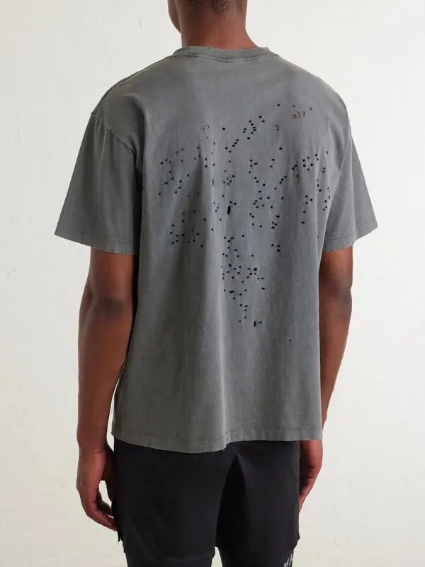 Satisfy Logo-print Distressed Mothtech™ Cotton-jersey T-shirt