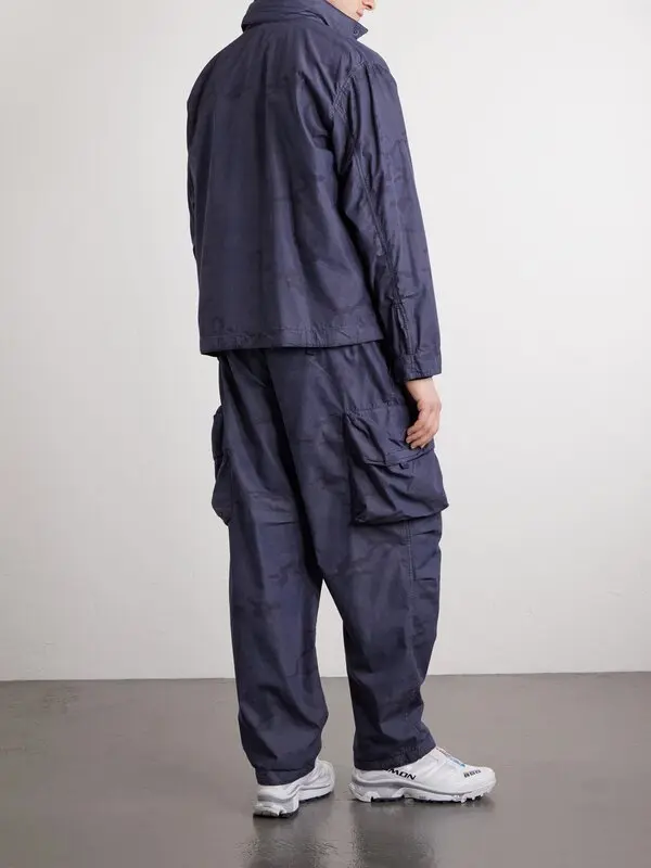 Stone Island Camouflage-print Cotton-blend Ripstop Jacket - Blue