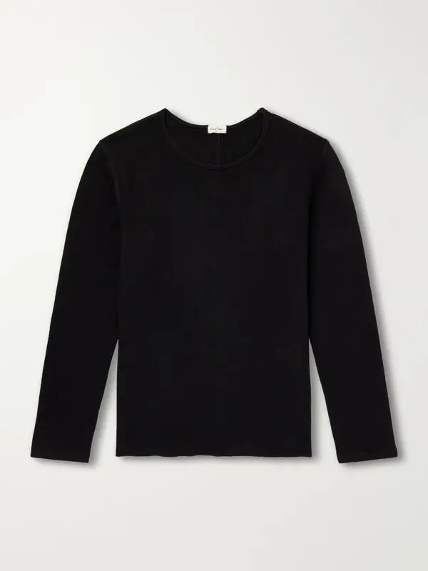 SECOND / LAYER Cotton-jersey T-shirt - Black