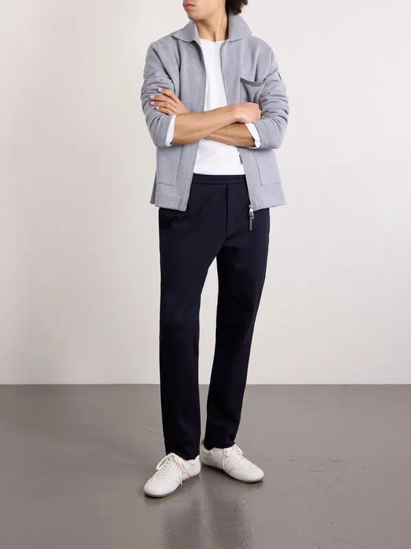 Moncler Tapered Stretch-cotton Jersey Sweatpants