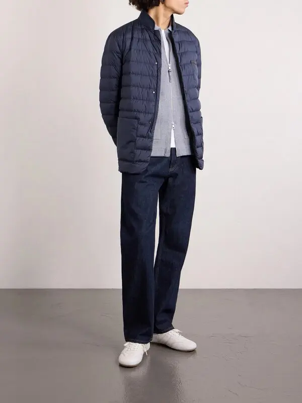 Moncler Kenai Leather-trimmed Quilted Shell Down Jacket