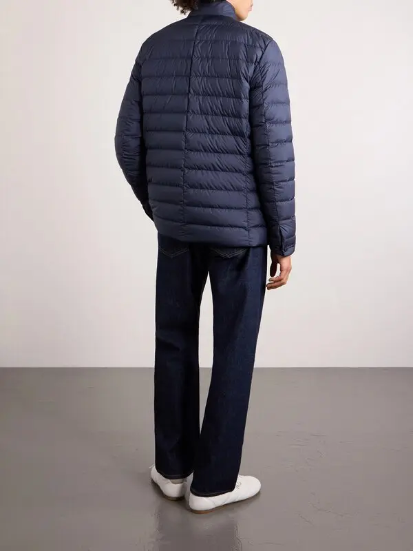 Moncler Kenai Leather-trimmed Quilted Shell Down Jacket