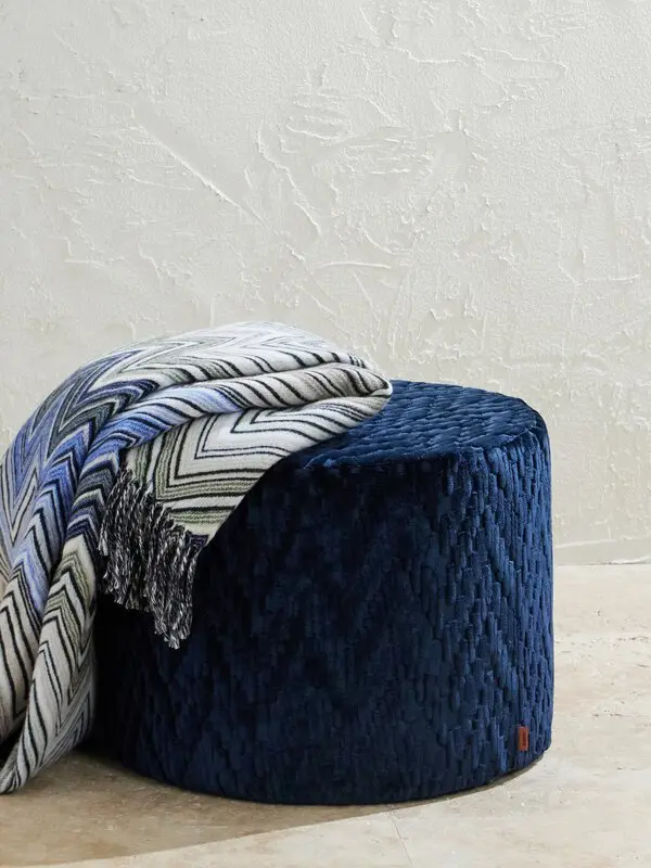 Missoni Fossile Plush-jacquard Pouf