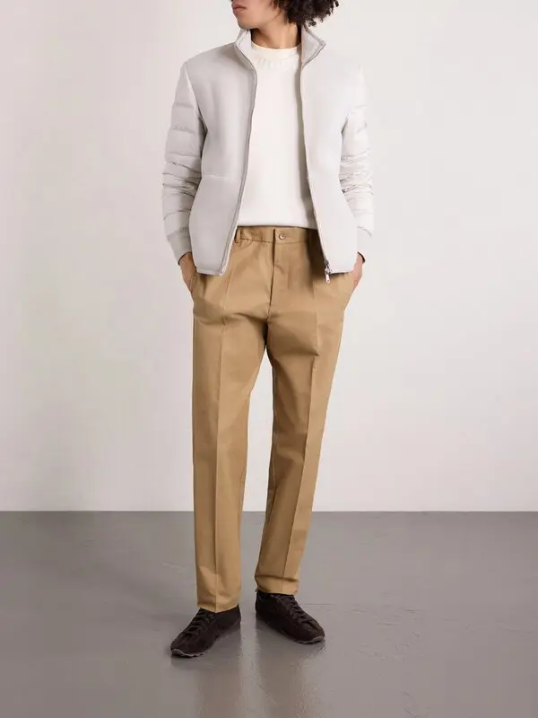 Moncler Straight-leg Cotton-blend Trousers