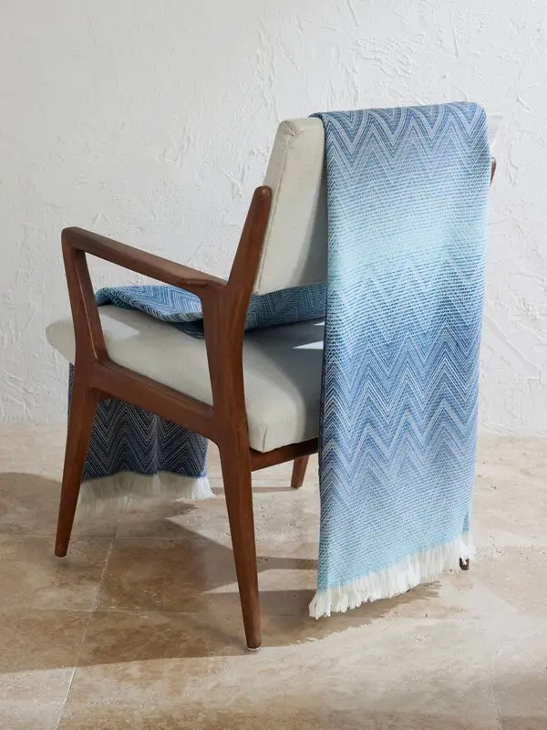 Missoni Timmy Fringed Striped Wool Throw