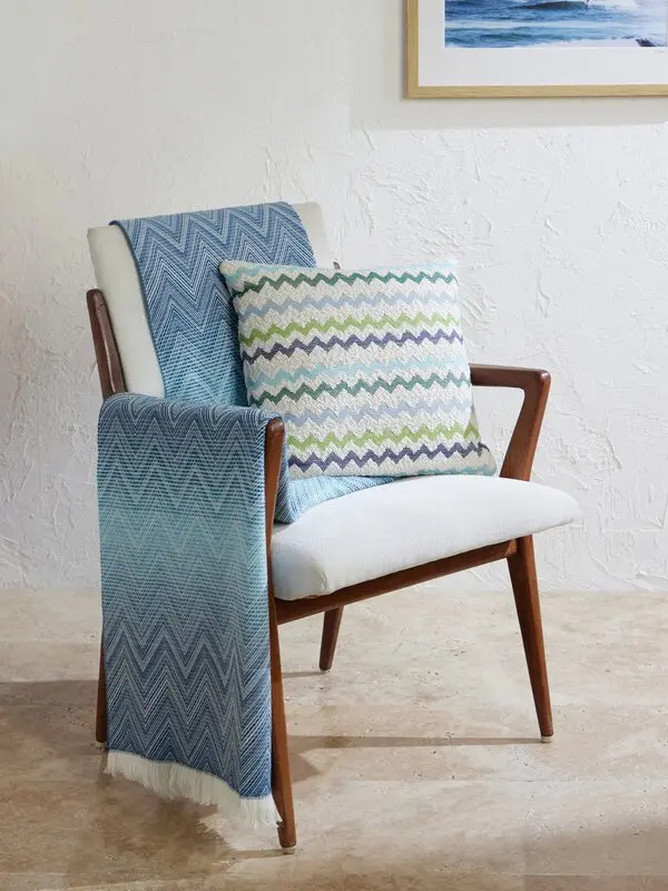 Missoni Timmy Fringed Striped Wool Throw