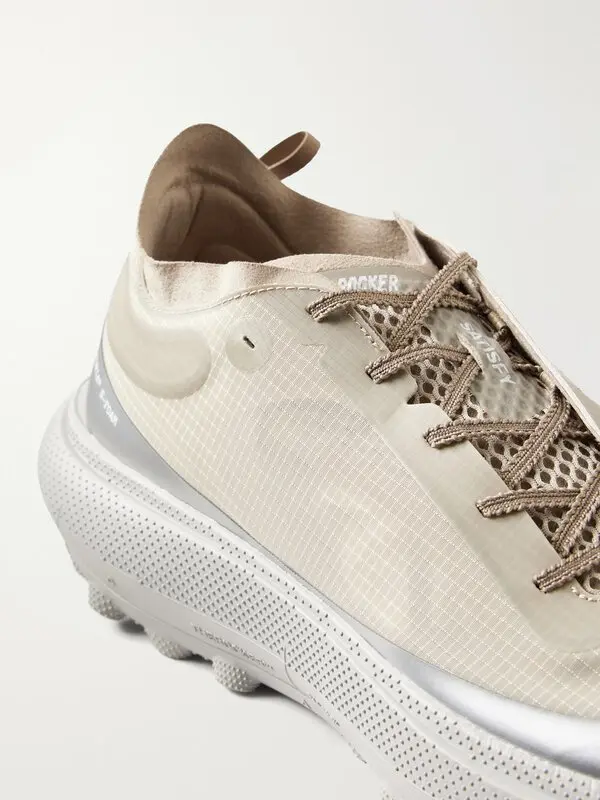 Satisfy Therocker™ Rubber-trimmed Rippy™ 66 Trail Running Sneakers - Silver