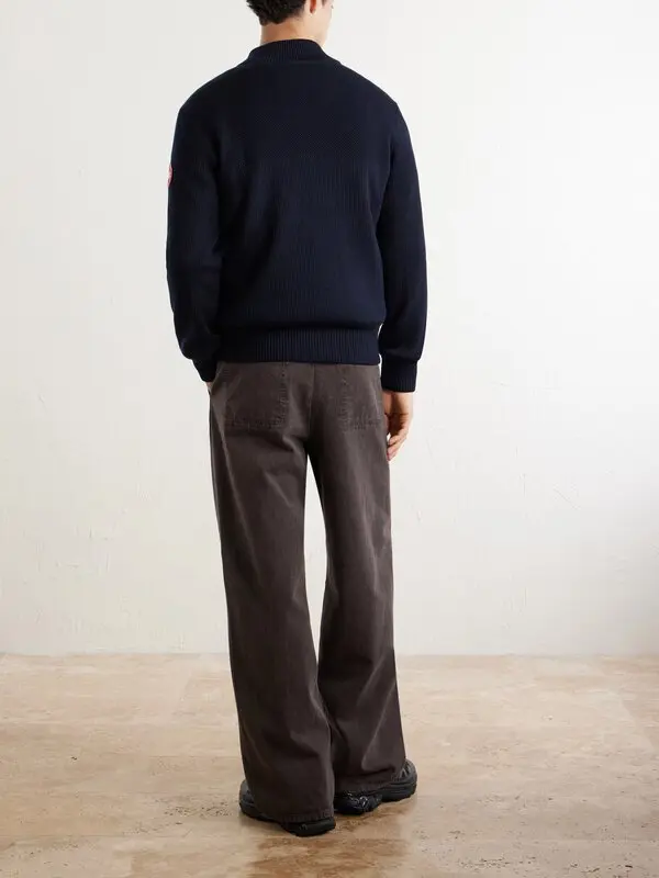 Canada Goose Hybridge Slim-fit Quilted Down Shell And Merino Wool Jacket