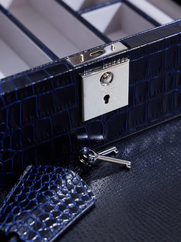 Smythson Panama Cross-grain Leather Jewellery Box