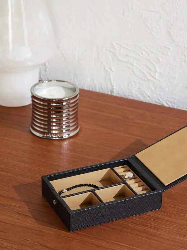 Smythson Travel Tray Leather Jewellery Box