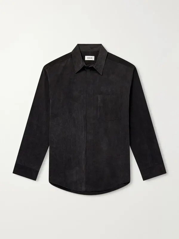 AGOLDE Boyle Cotton Shirt - Black